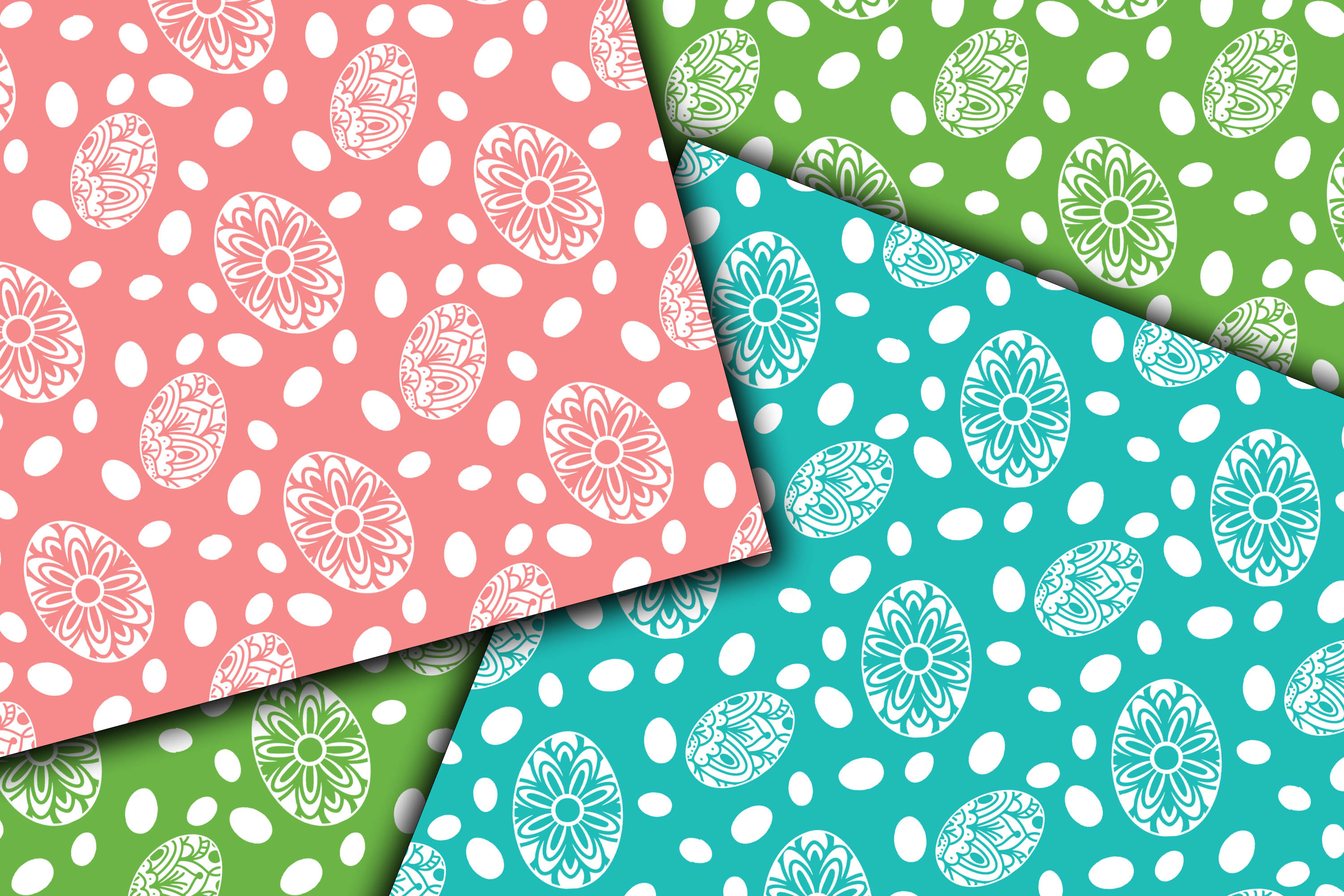 Easter Eggs Digital Paper Designs