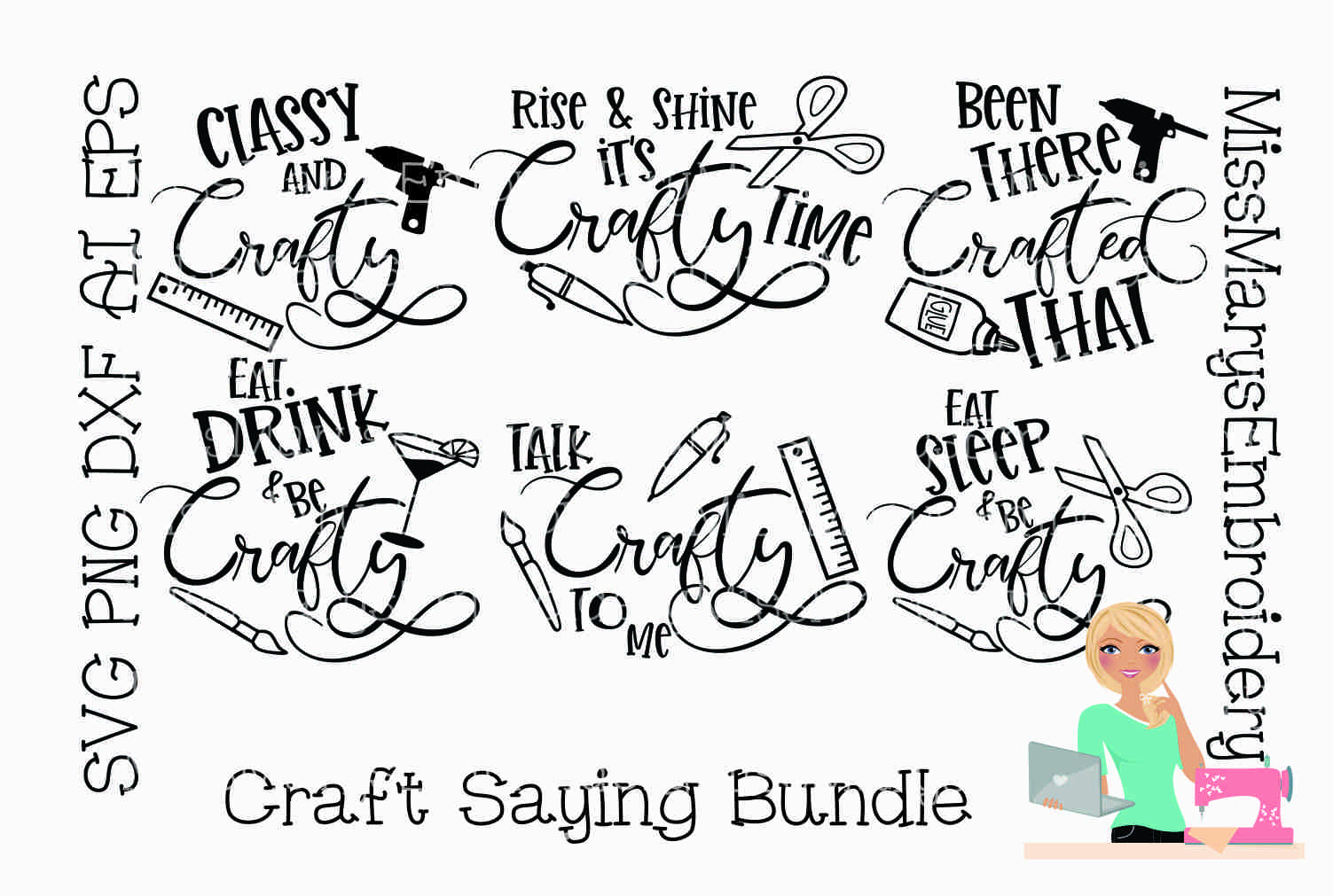 Crafty Saying Bundle SVG | Crafting SVG | SVG Bundle