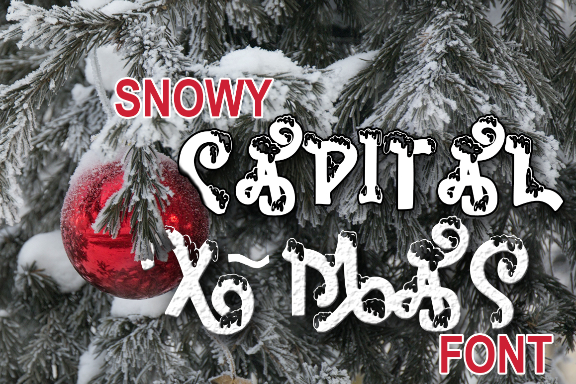 Snow-covered display font (131159) | Script | Font Bundles