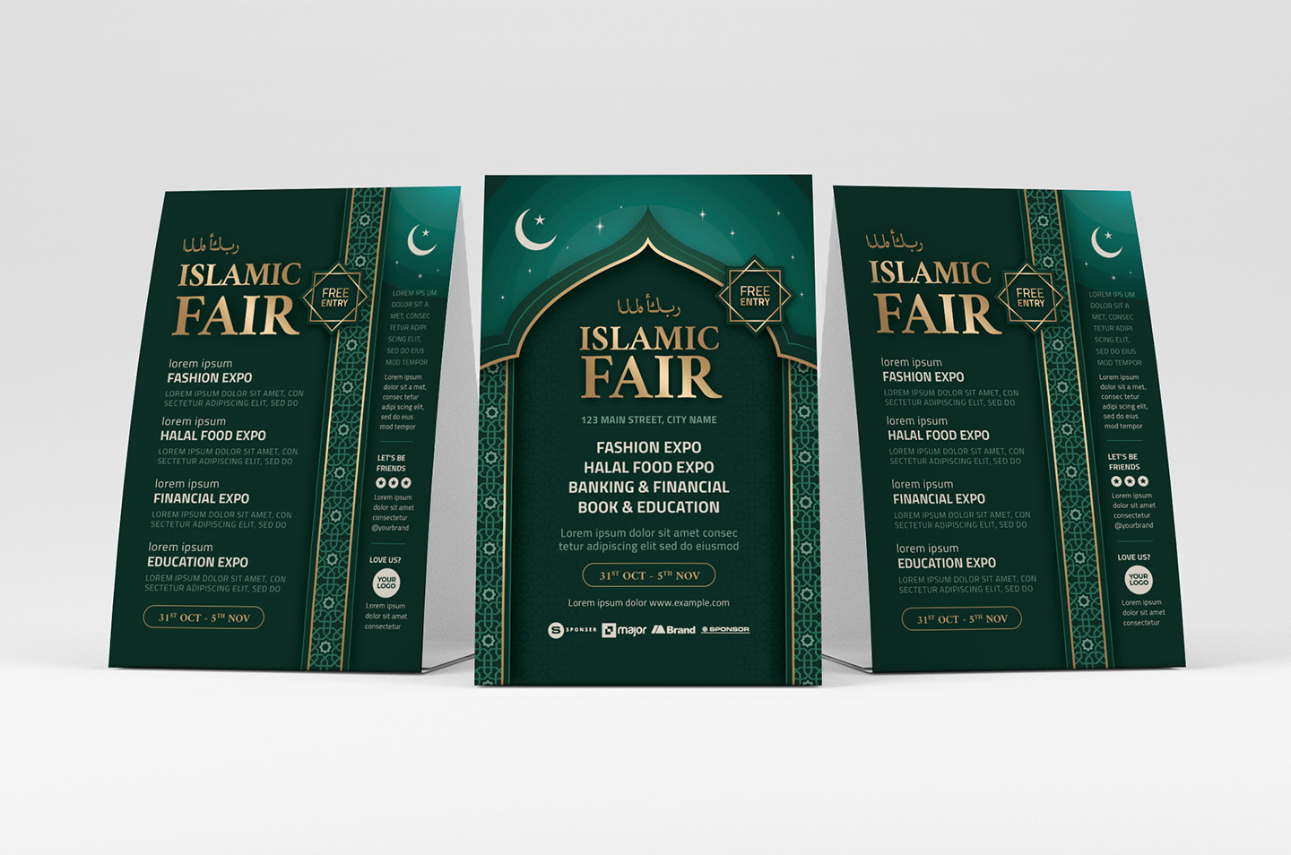 Islamic Flyer Template (479643) | Flyers | Design Bundles