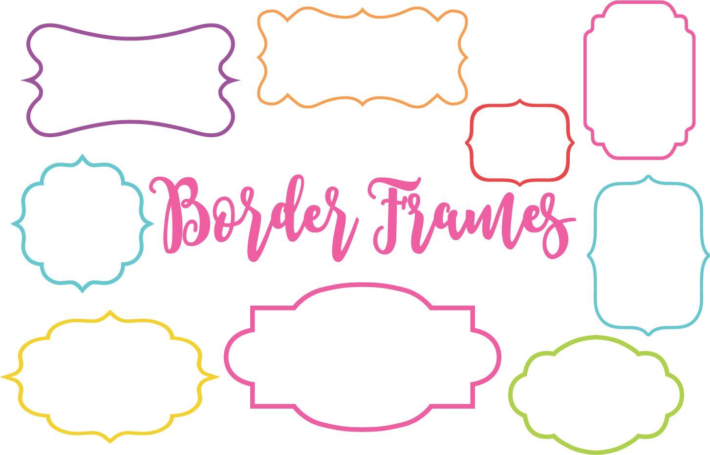 Border Frames Clip Art Set