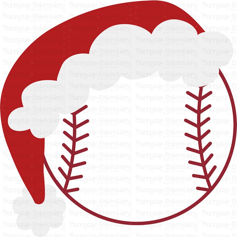 Christmas Baseball - SVG, Clipart, Printable