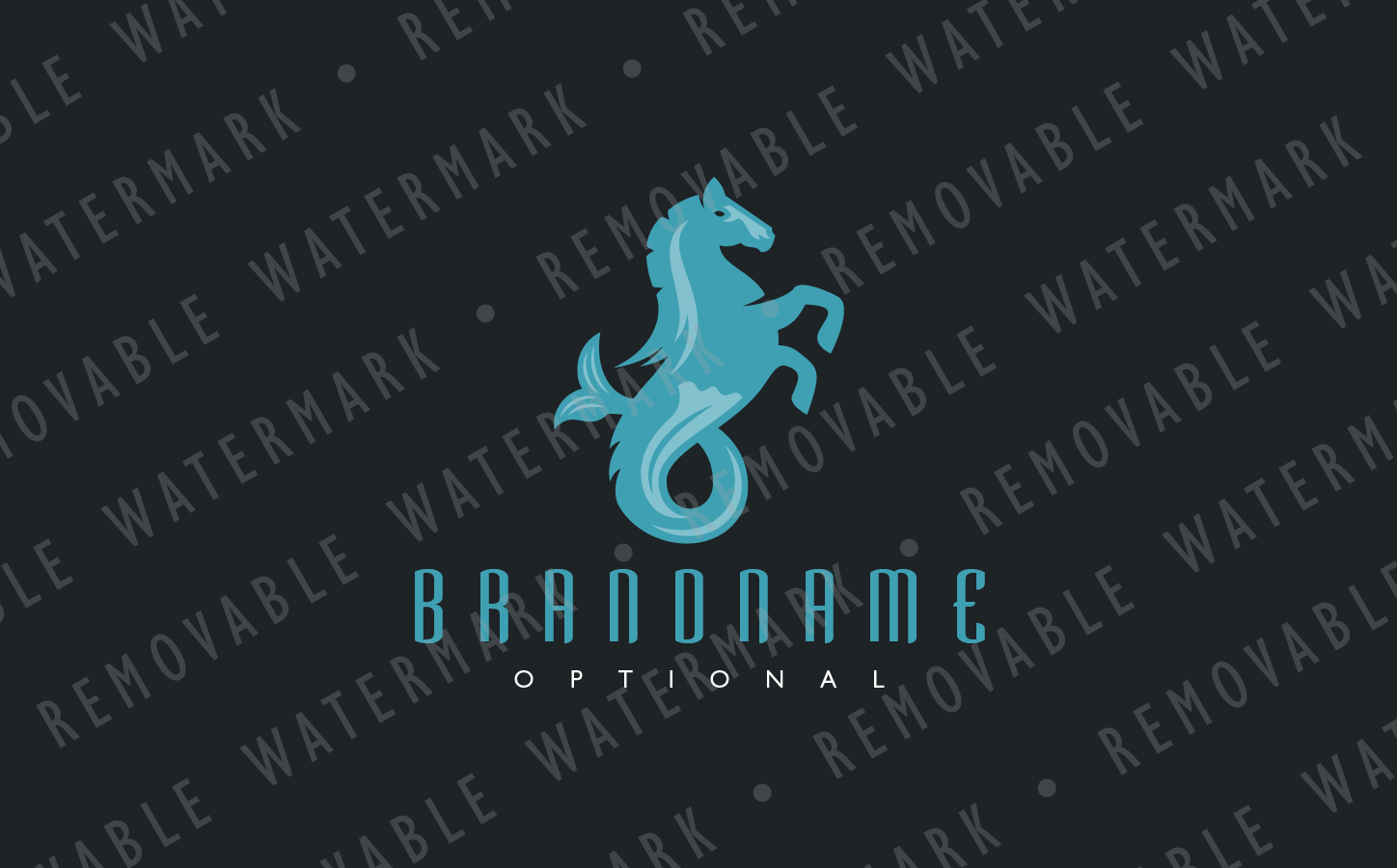 Hippocampus Sea Horse Logo