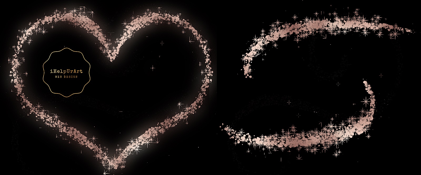 Rose Gold Dust Clipart - Pink Glitter Overlay