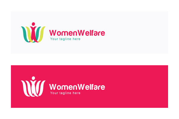 Women Welfare - Female Figure Stock Logo