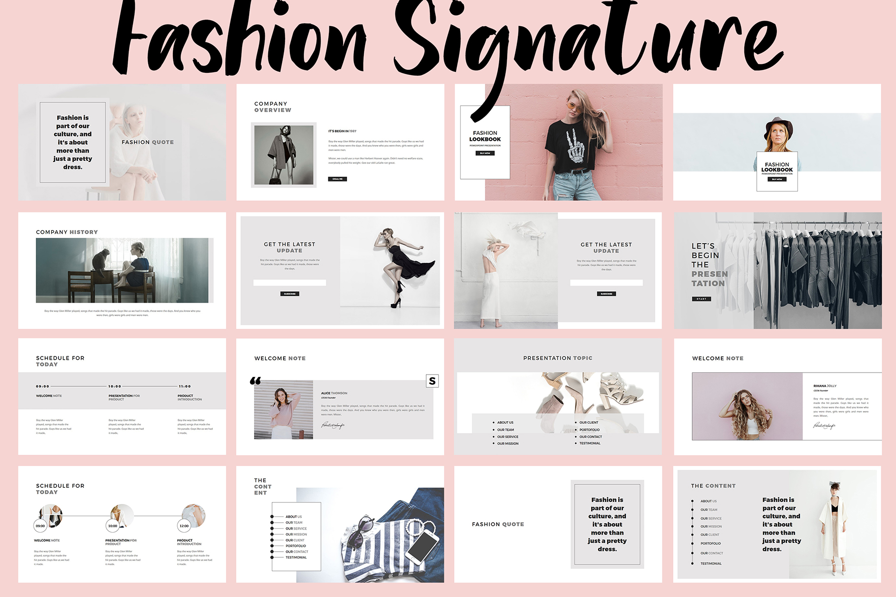 Fashion Lookbook Powerpoint Template