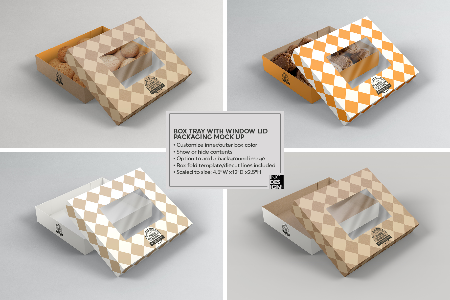 VOL.6 Food Box Packaging MockUps (132285) | Branding | Design Bundles
