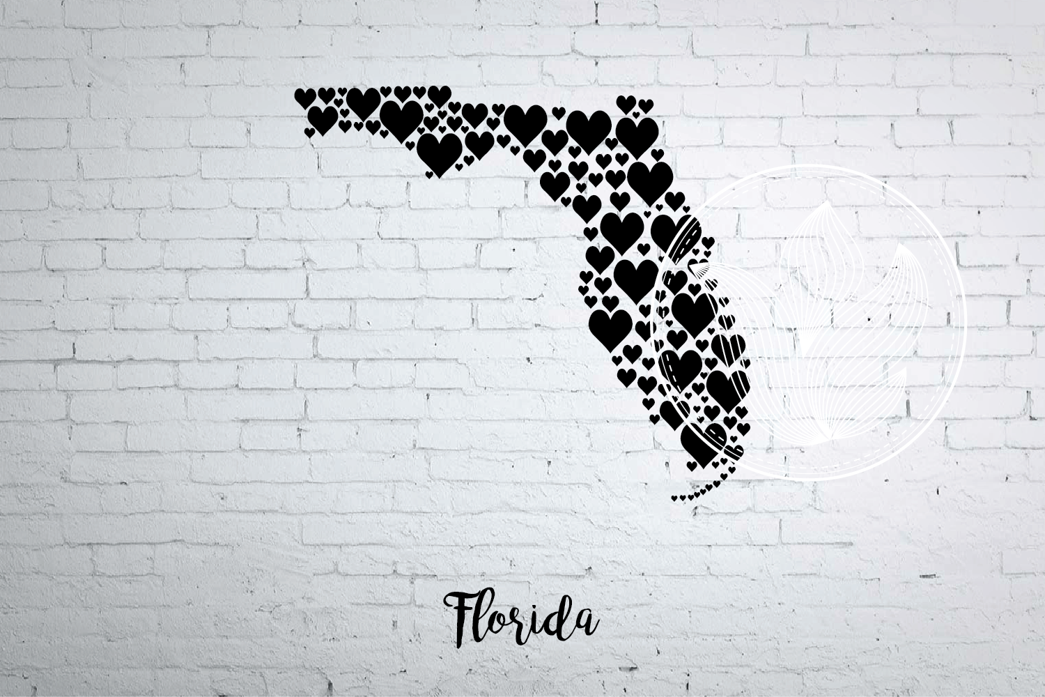 Florida heart map jpg, png, eps, svg, dxf, pdf
