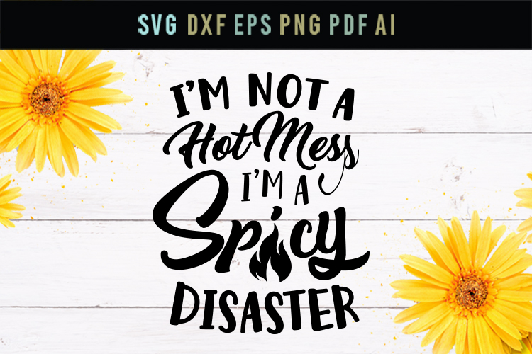 Not a hot mess, but a spicy disaster, funny mom, mom svg (259073 ...