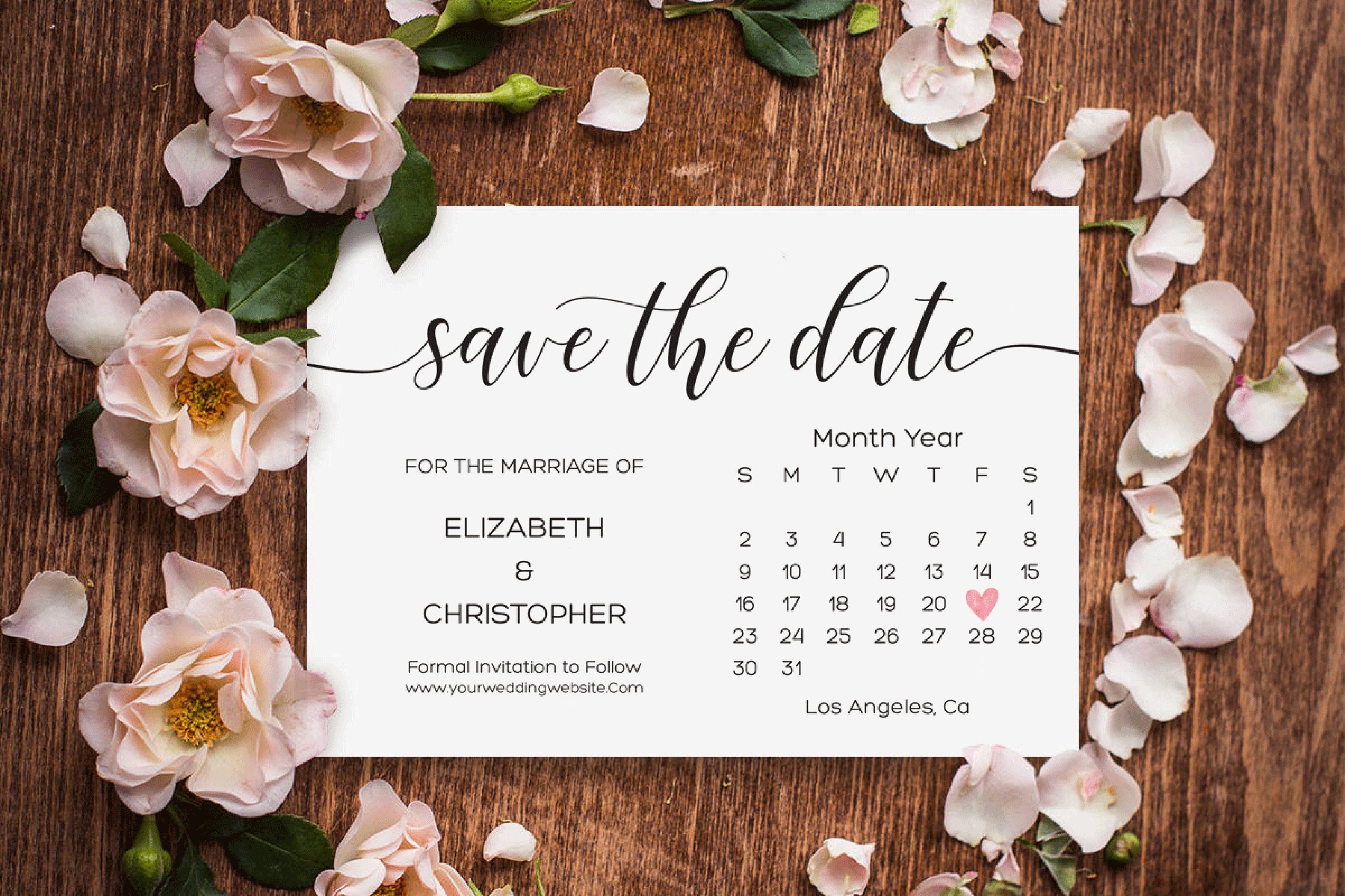 Save The Date Printable Save The Date Wedding Template