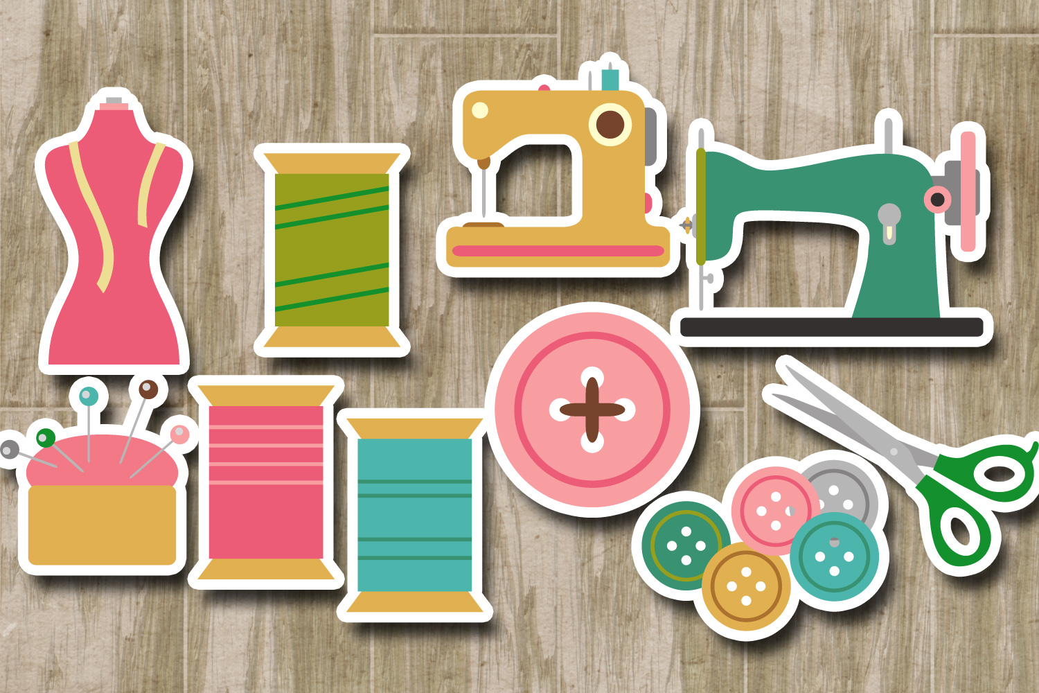 Sew creative clipart - hobby craft sewing graphics (94490 ...