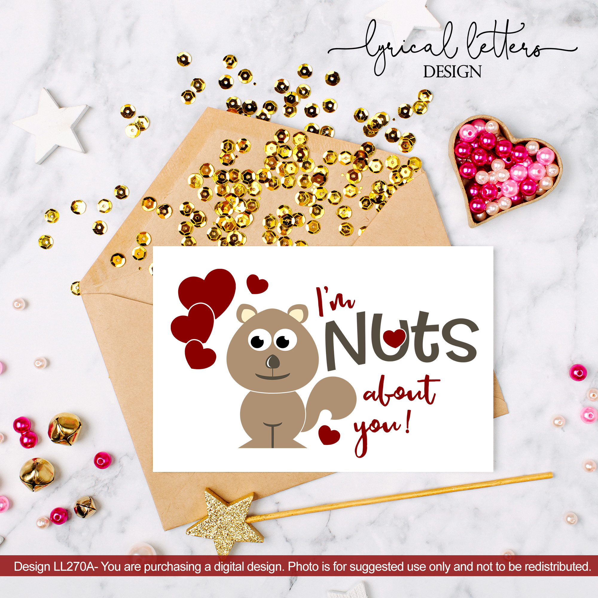 I'm Nuts About You Valentine's Day SVG LL270A (191486) | Cut Files ...