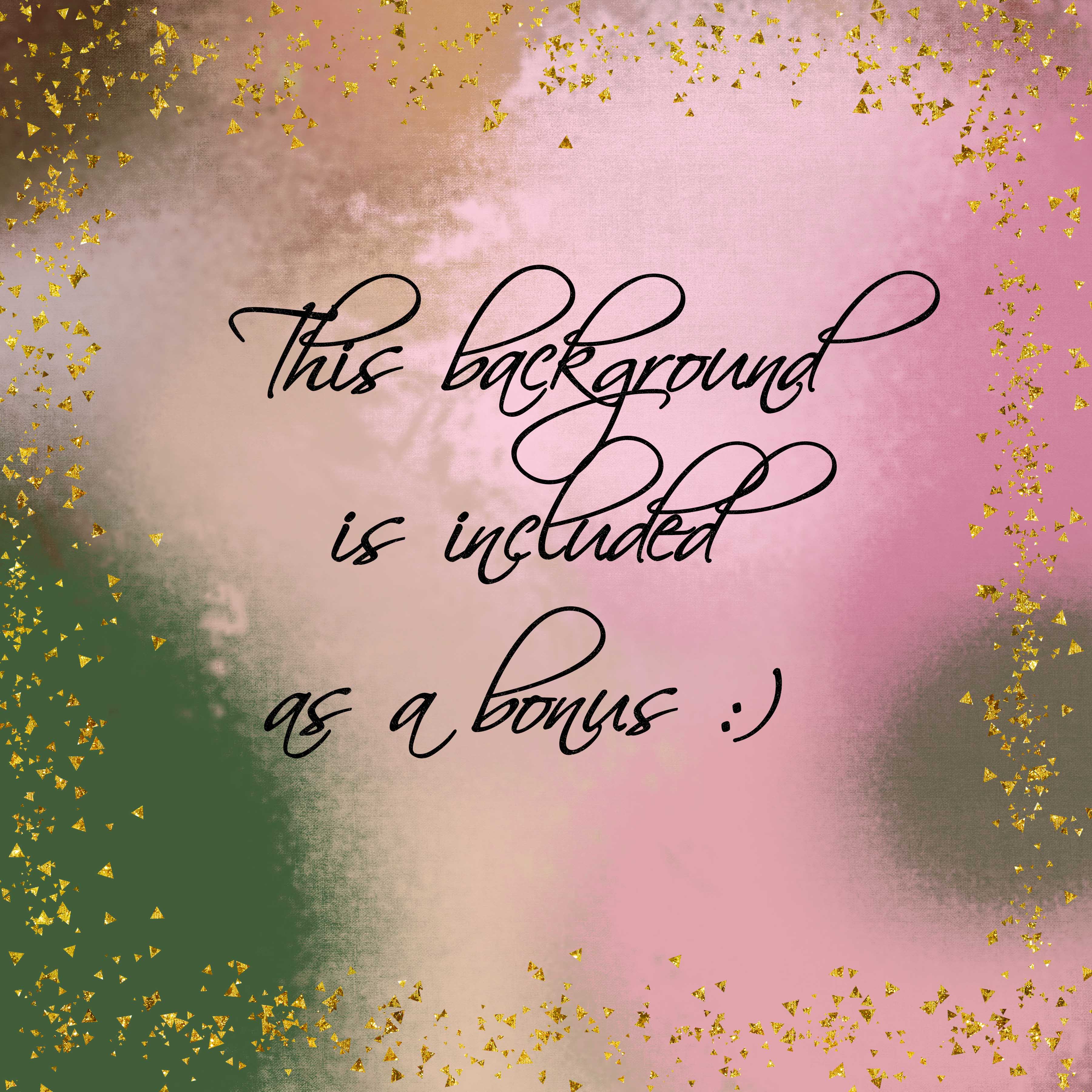 Transparent Gold Glitter Frames