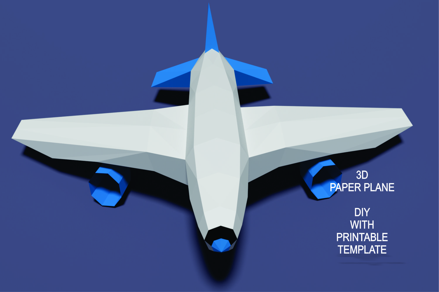DIY 3D Paper Plane Template 3D Model Origami Printable