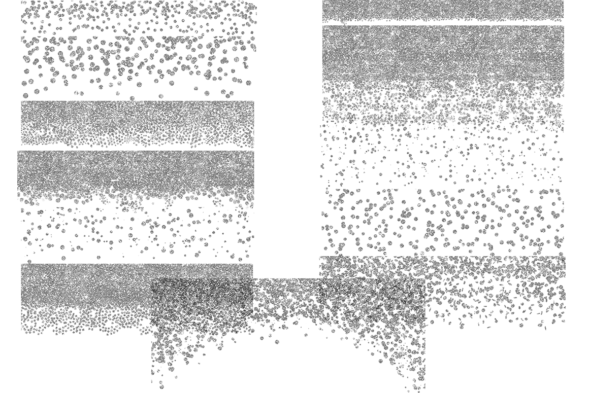 Silver Glitter confetti borders