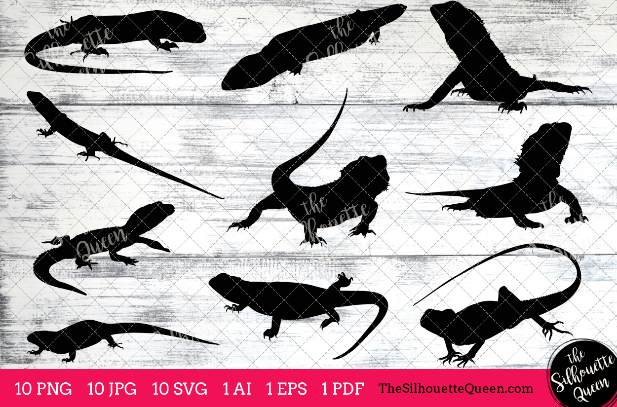 Reptile Silhouette Clipart Clip Art (AI, EPS, SVGs, JPGs, PNGs, PDF ...