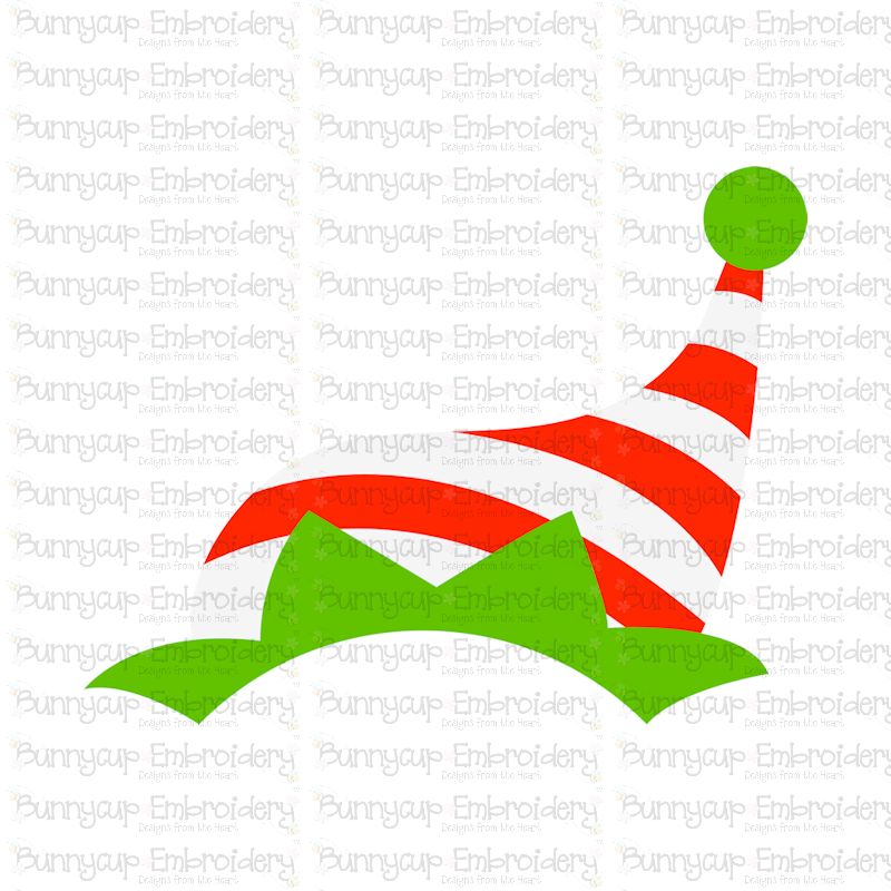 Elf Hat Monogram Topper - SVG and Clipart