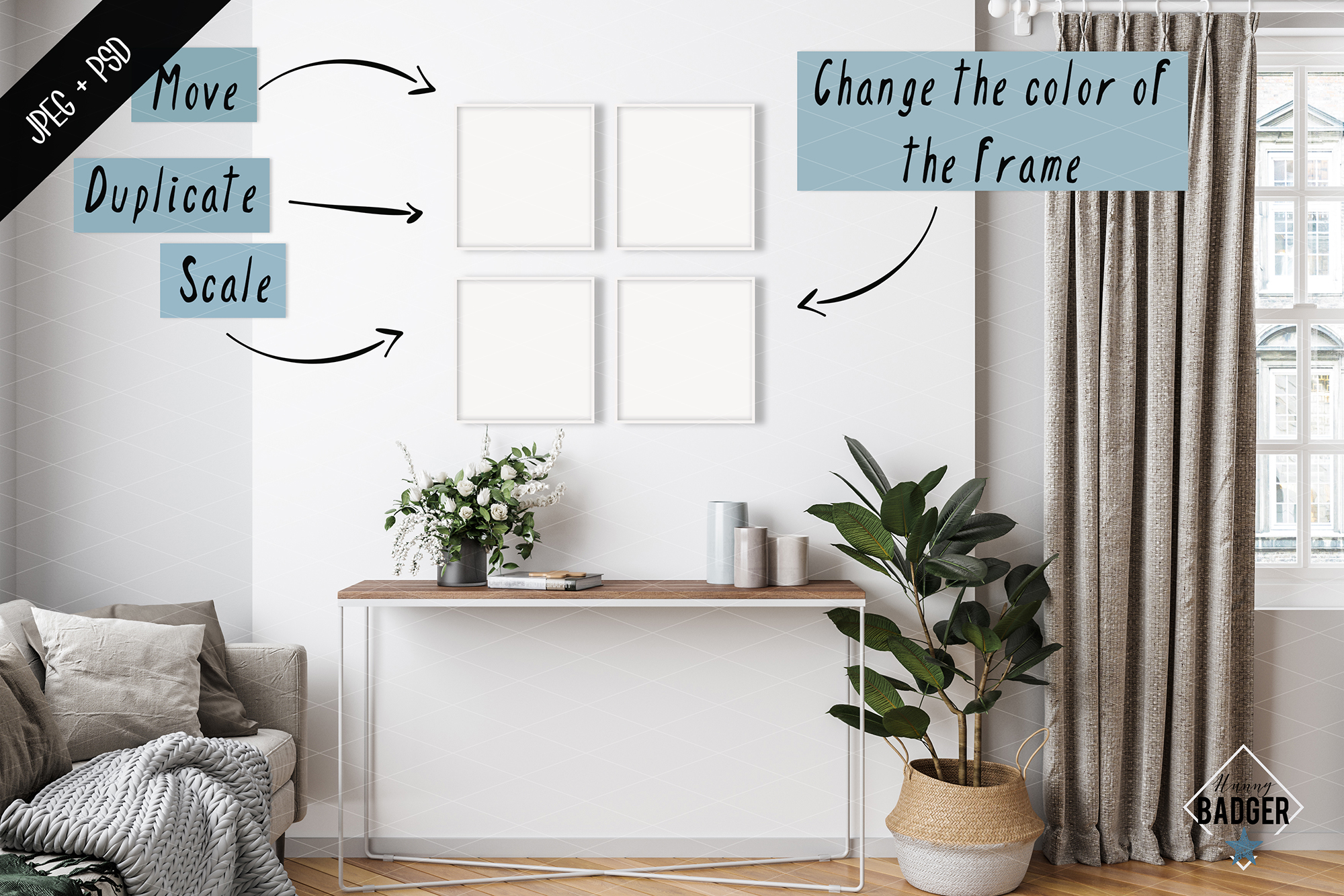 Interior mockup - frame & wall mockup creator (392177) | Mock Ups ...