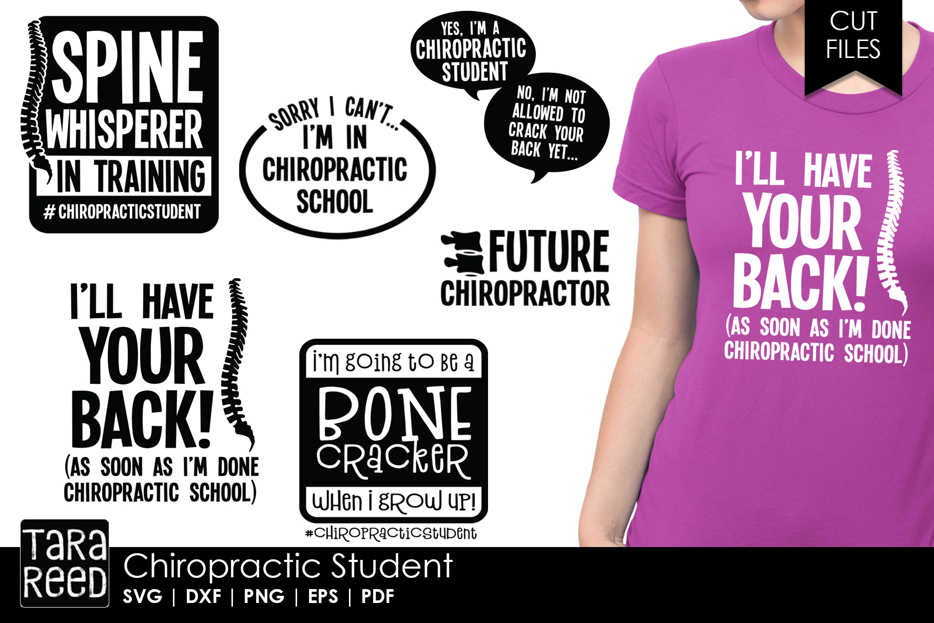 Chiropractor Student - SVG and Cut Files for Crafters