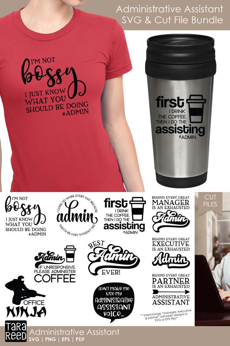 Administrative Assistant - Office SVG and Cut Files (188955) | Cut ...