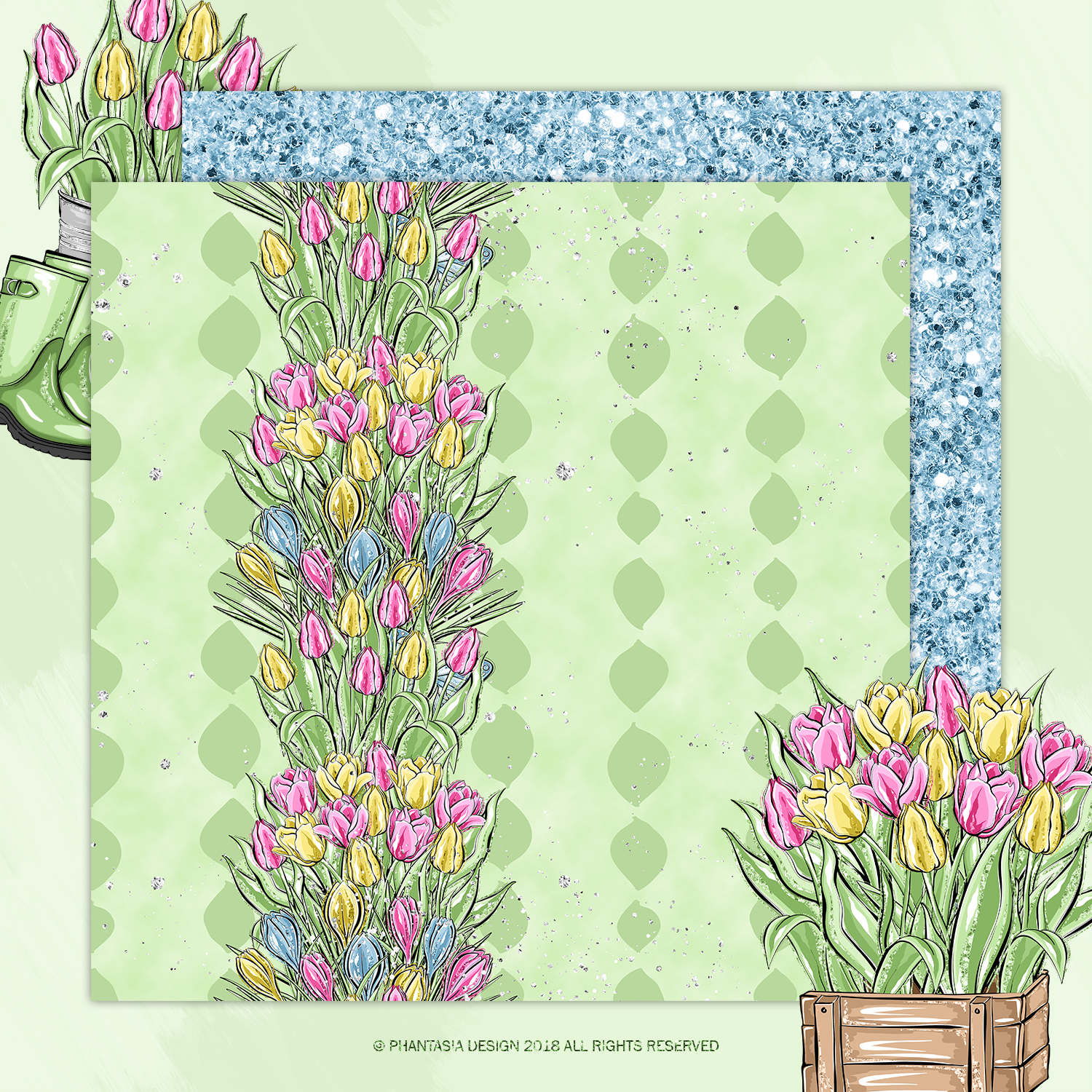 Spring Digital Paper