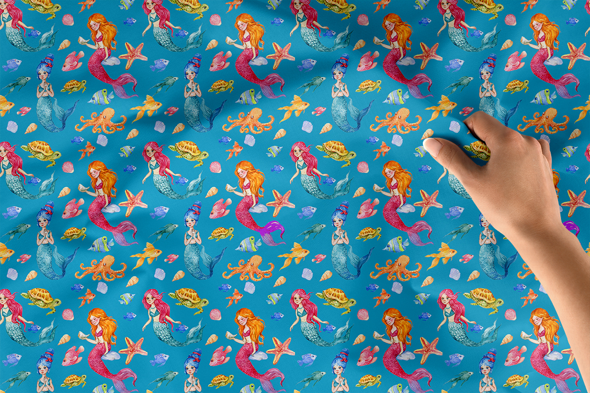Mermaids Seamless patterns