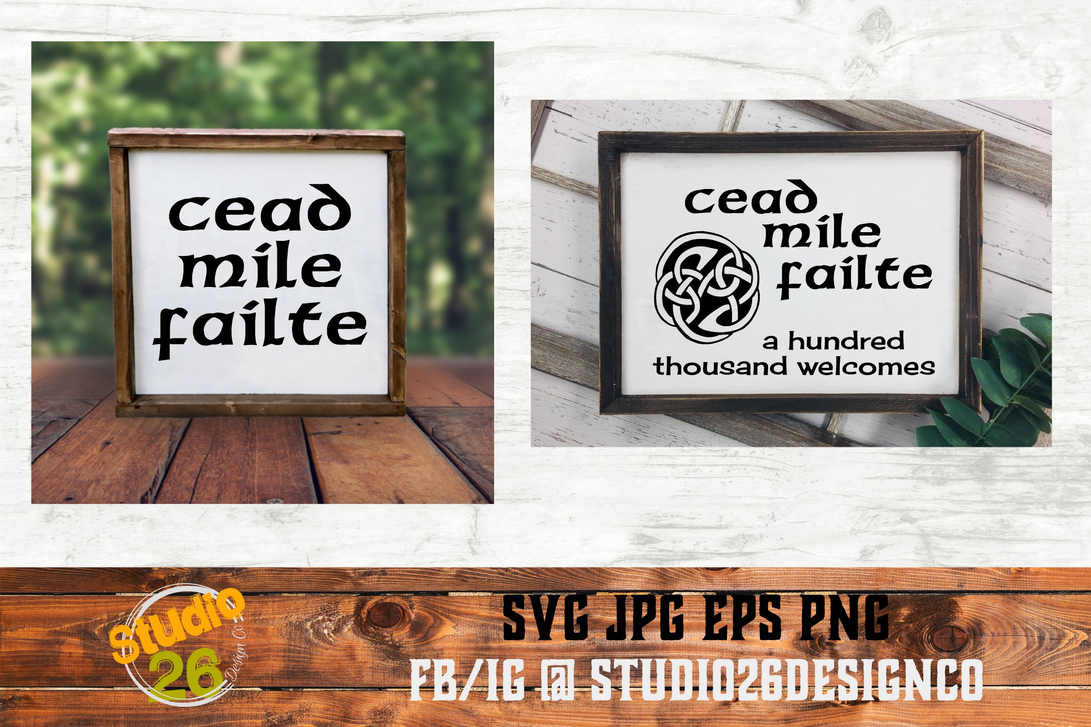 Celtic Welcome - Cead Mile Failte - Bundle - SVG PNG EPS