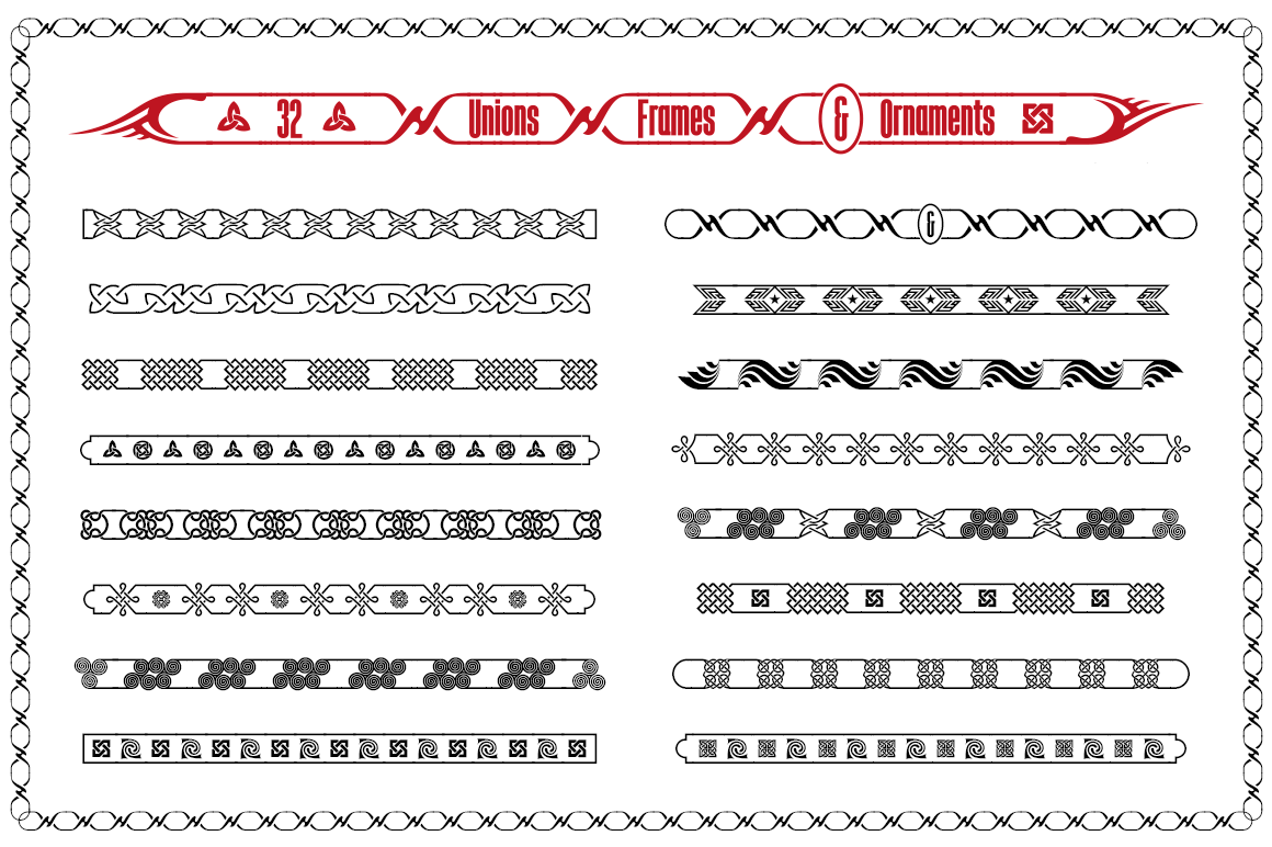 Tribal Banners, Frames & Ribbons