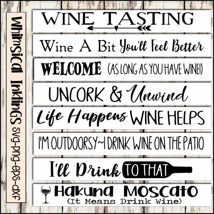 Wine Sign SVG Bundle (72500) | SVGs | Design Bundles