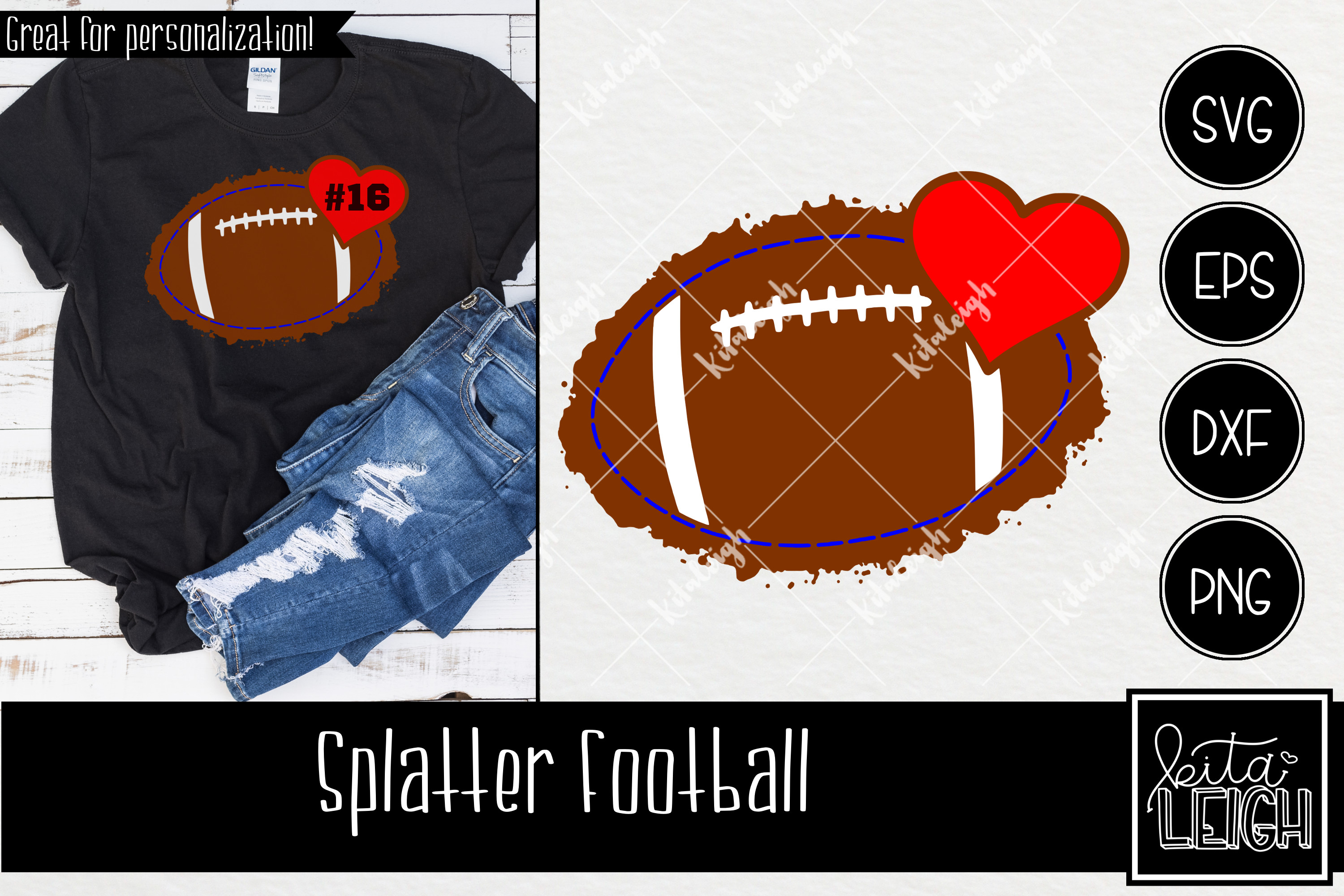 Splatter Football (88671) | Illustrations | Design Bundles
