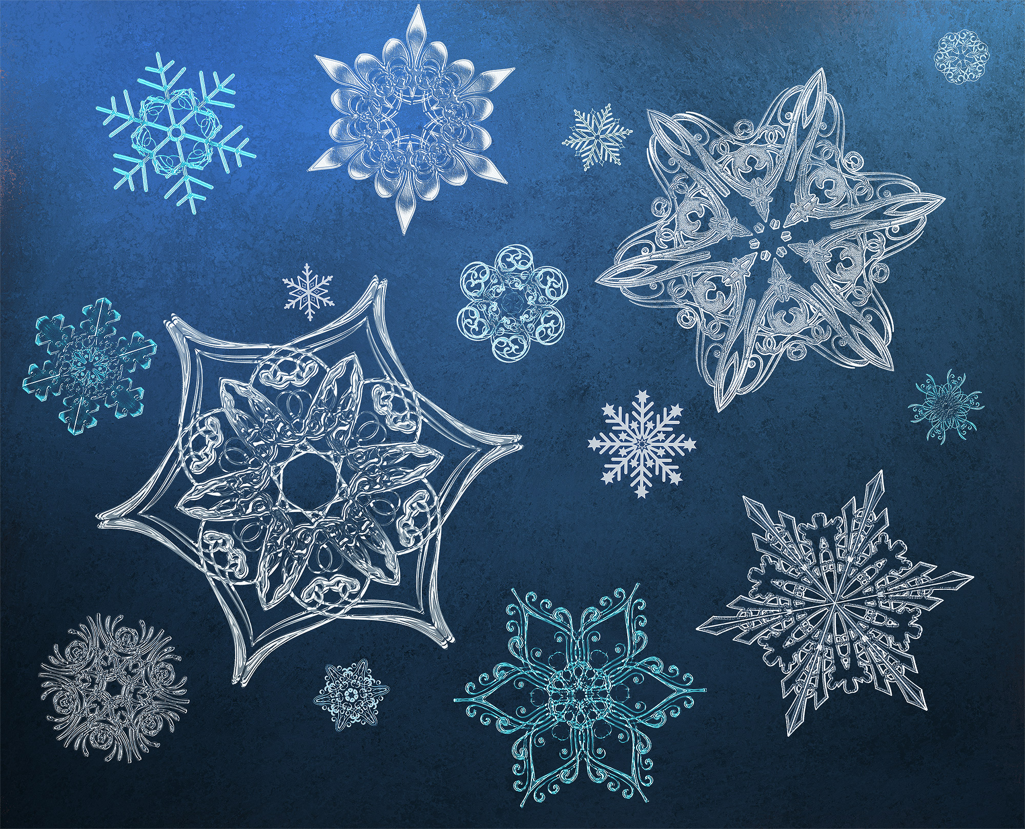 20 Snowflake Photo Overlays (377235) | Nature | Design Bundles