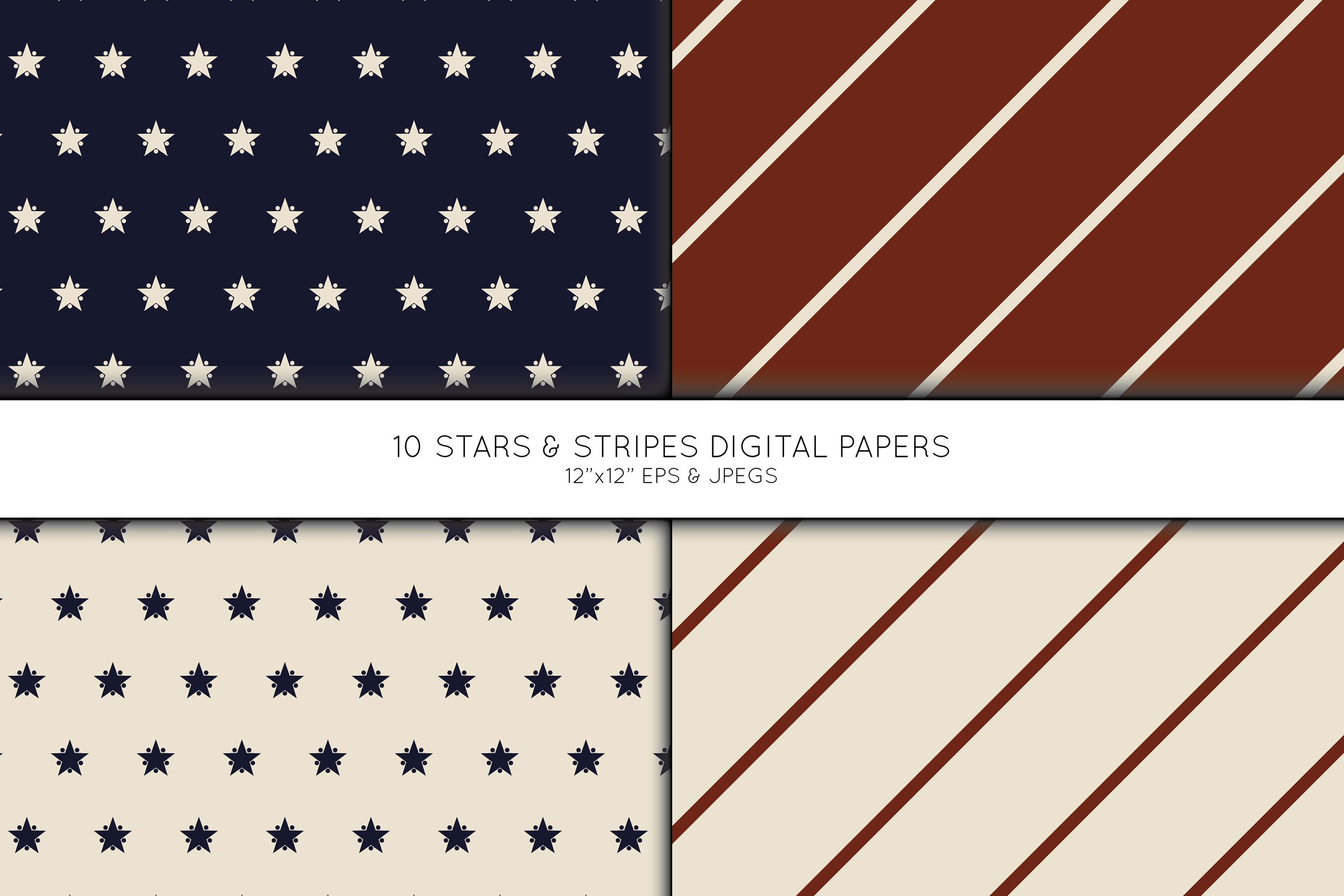 Vintage American Flag Digital Paper, Digital background (89082 ...
