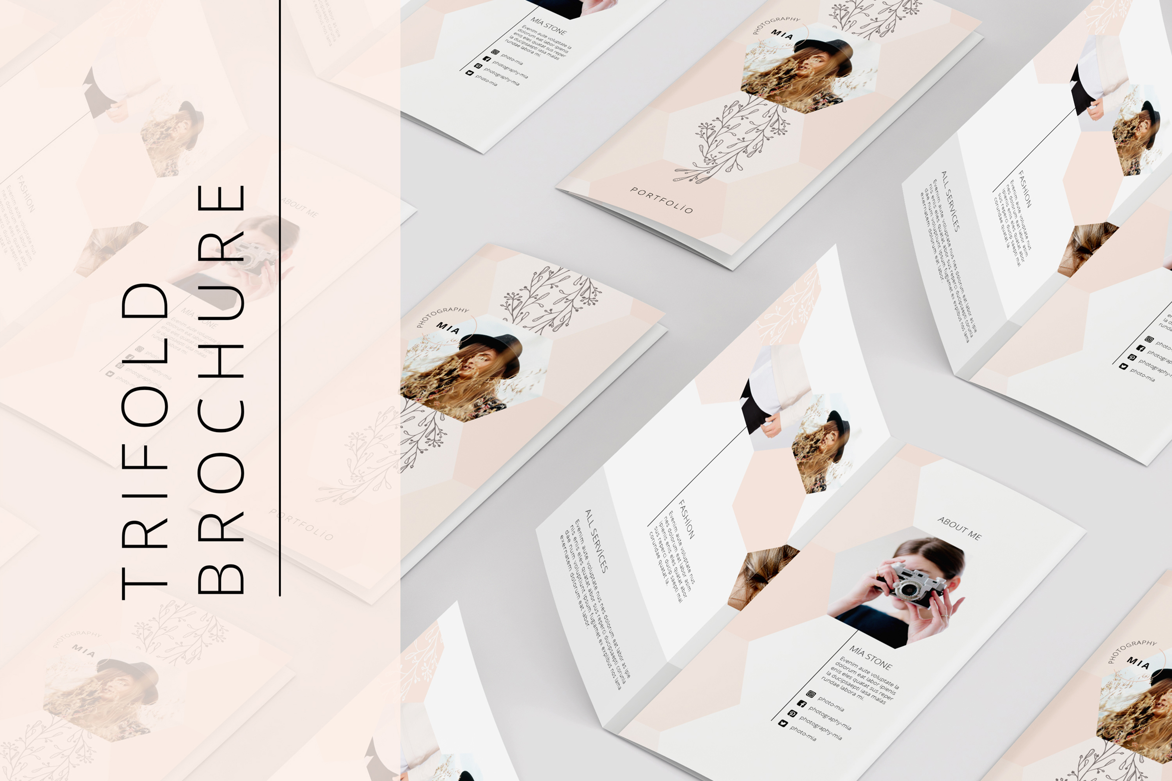 Portfolio Trifold Flyer (36840) | Flyers | Design Bundles