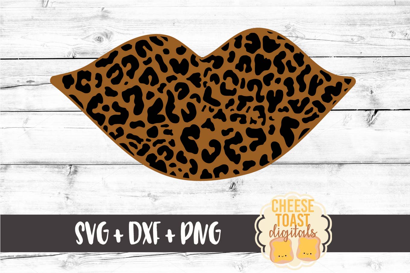 Leopard Print Lips - Valentine's Day SVG PNG DXF Files