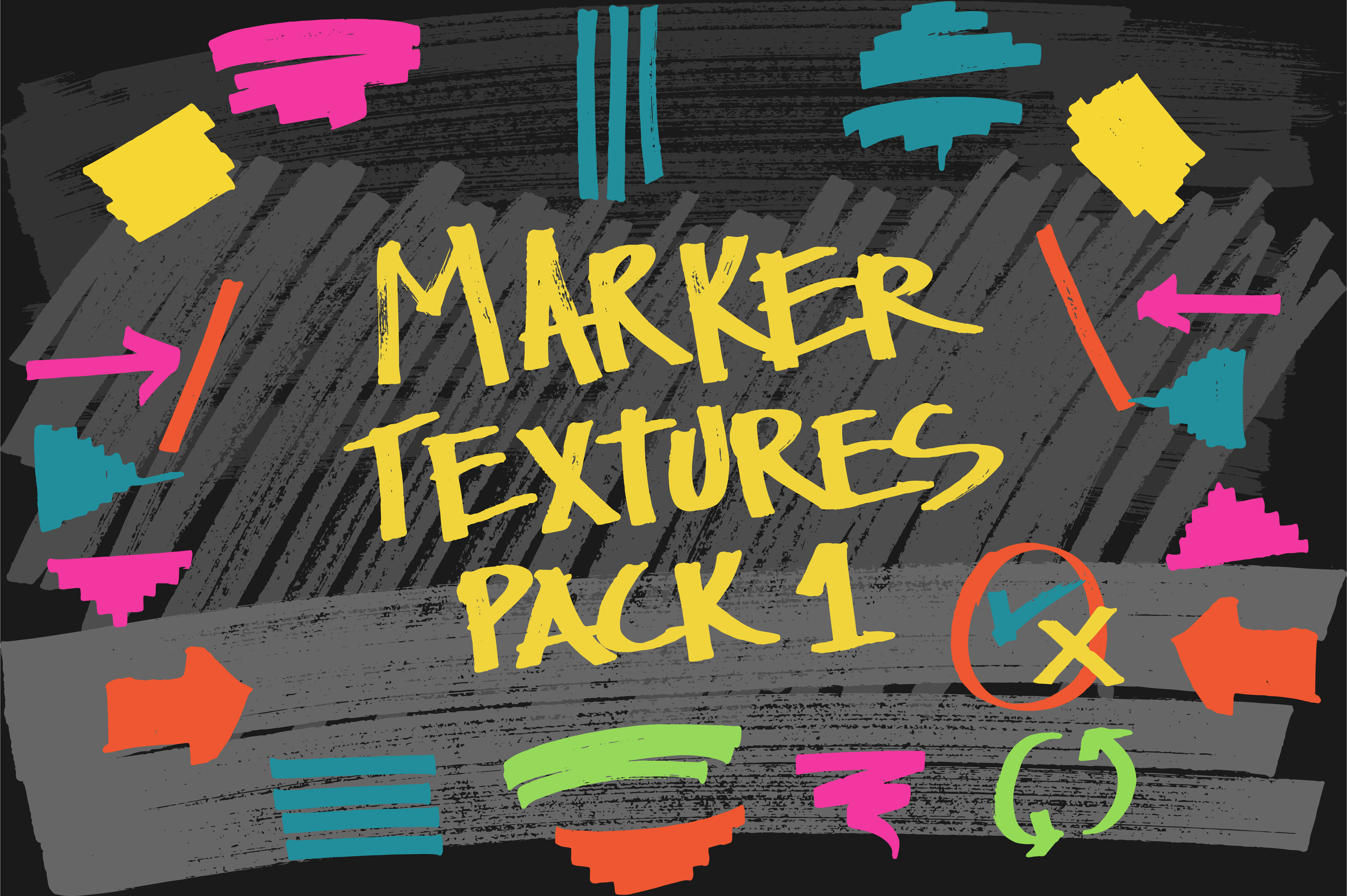 Vector marker texture Pack01
