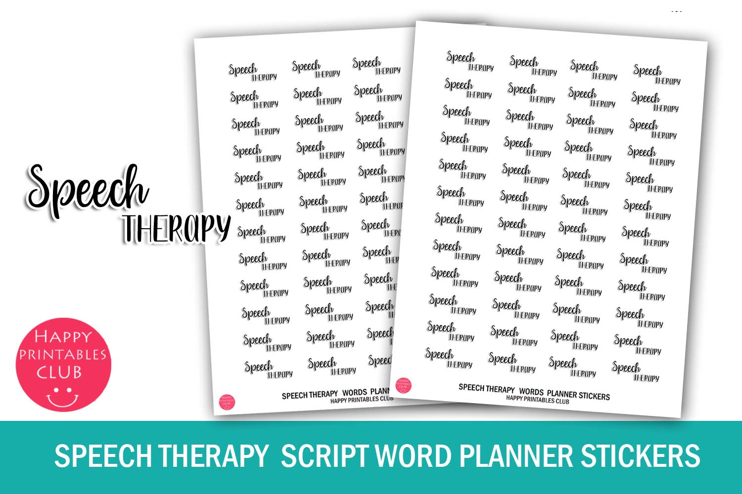 Speech Therapy Script Words Planner Sticker- Speech Therapy