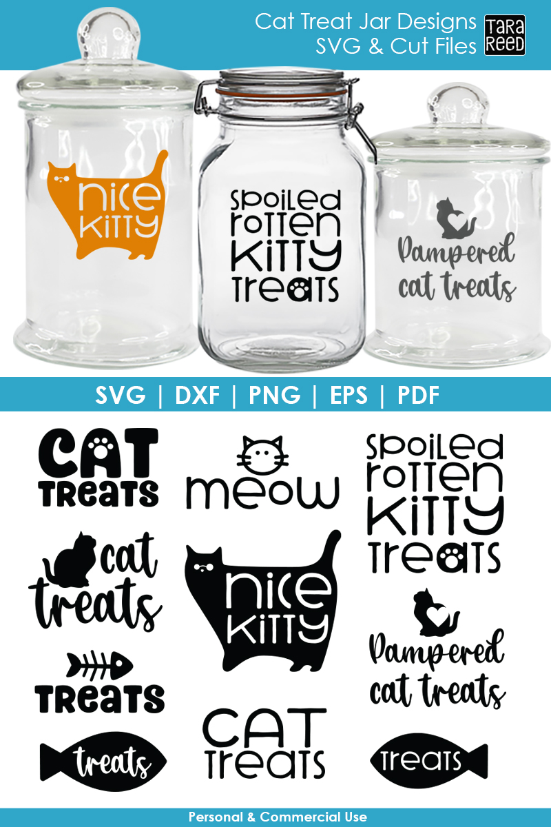 Cat Treat Jar Designs (136732) | Cut Files | Design Bundles