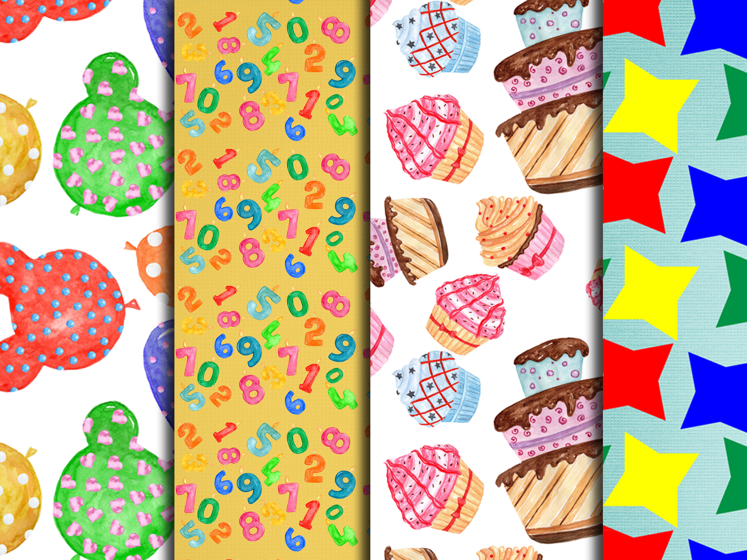 Birthday digital paper