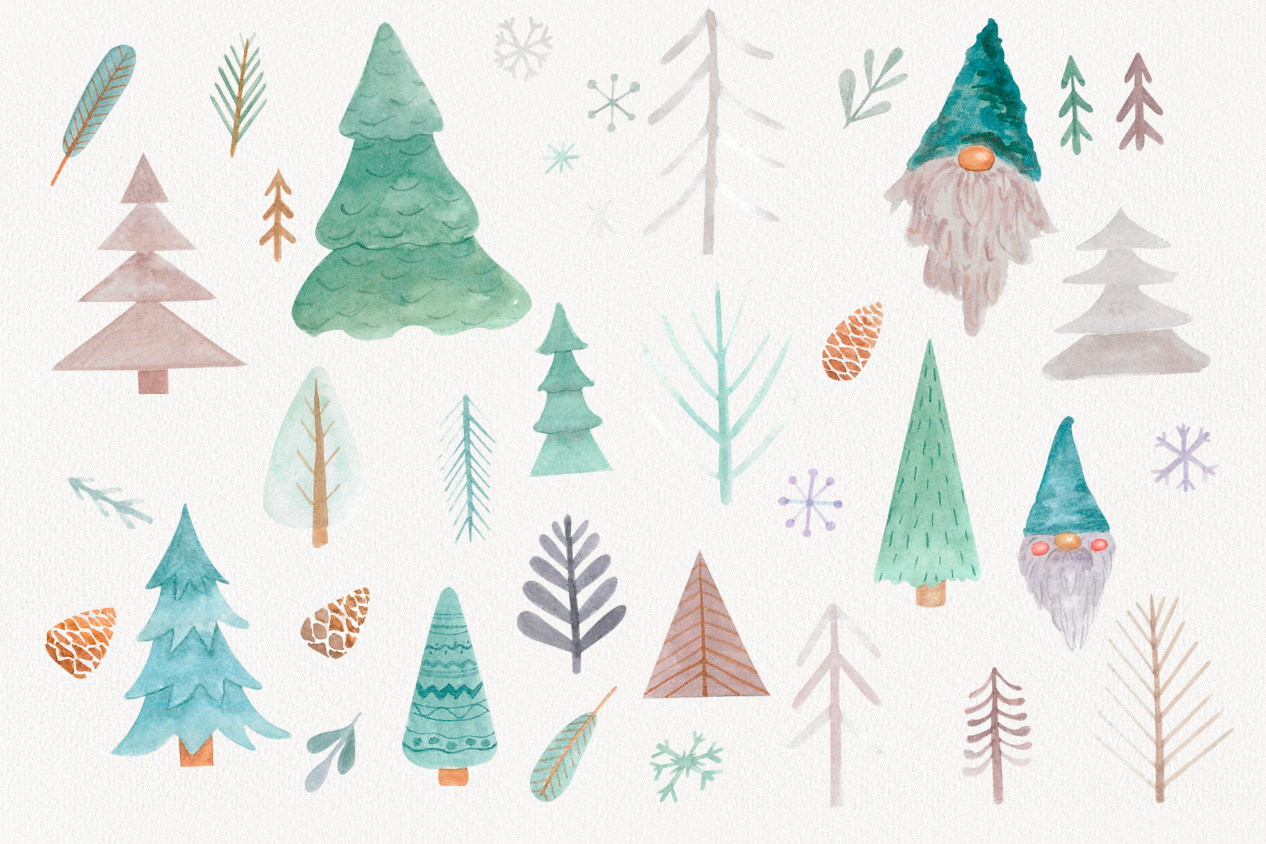 Scandinavian forest (390165) | Illustrations | Design Bundles