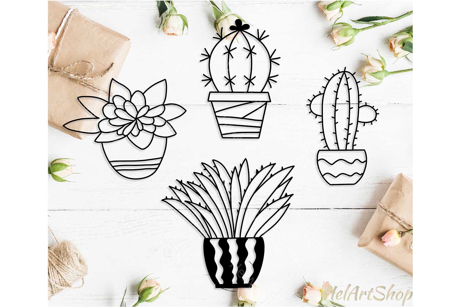 Cactus svg, succulent svg cutting file