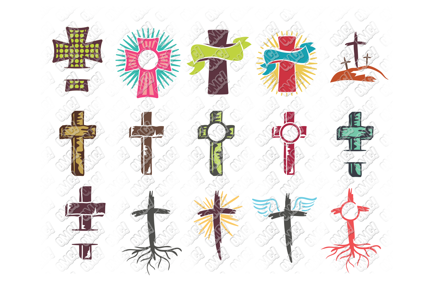 Cross SVG Monogram Bundle in SVG/DXF/PNG/JPEG/EPS (106948) | Cut Files ...