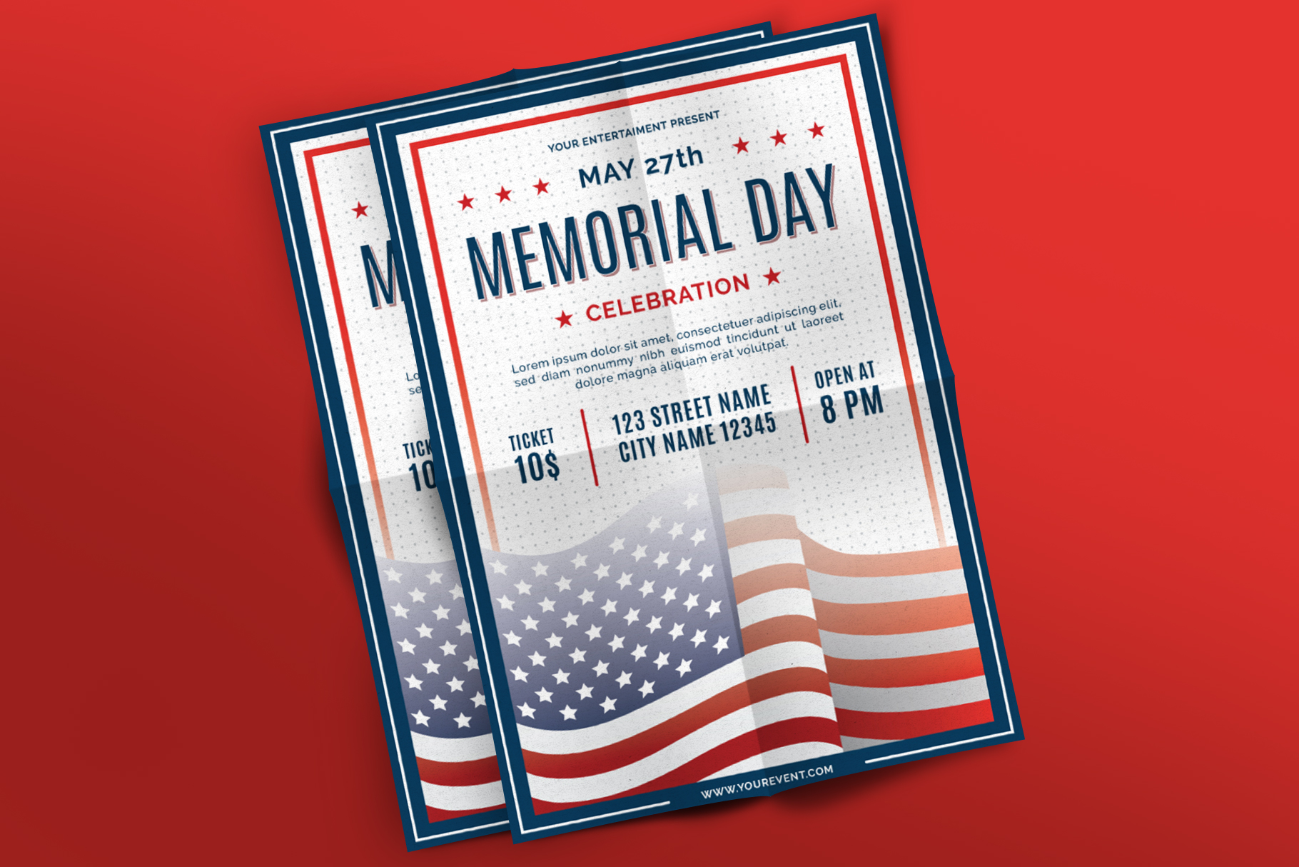 Memorial Day Flyer (239084) | Flyers | Design Bundles