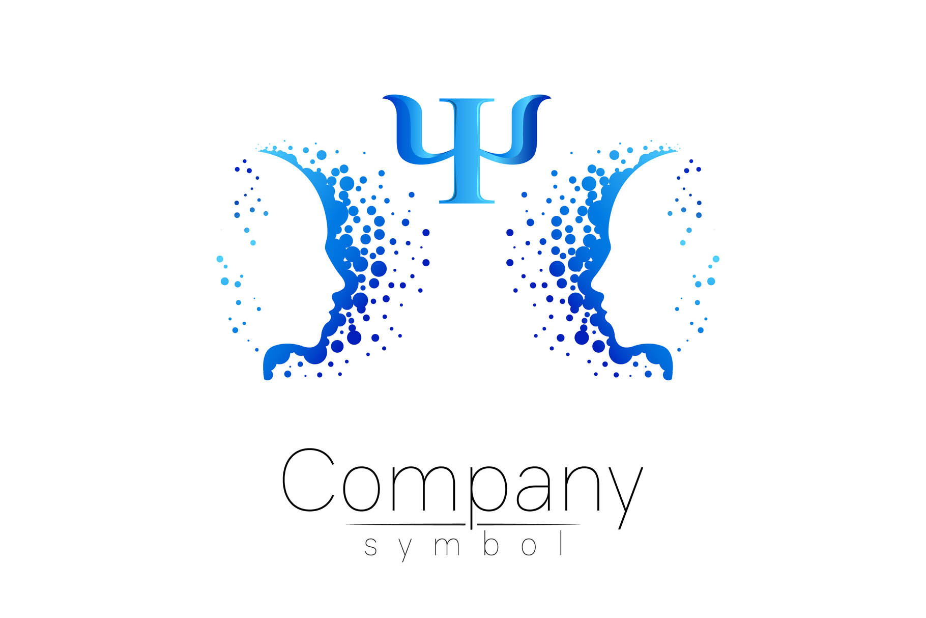 Modern head Logo sign of Psychology. Profile Human logotype (521365 ...