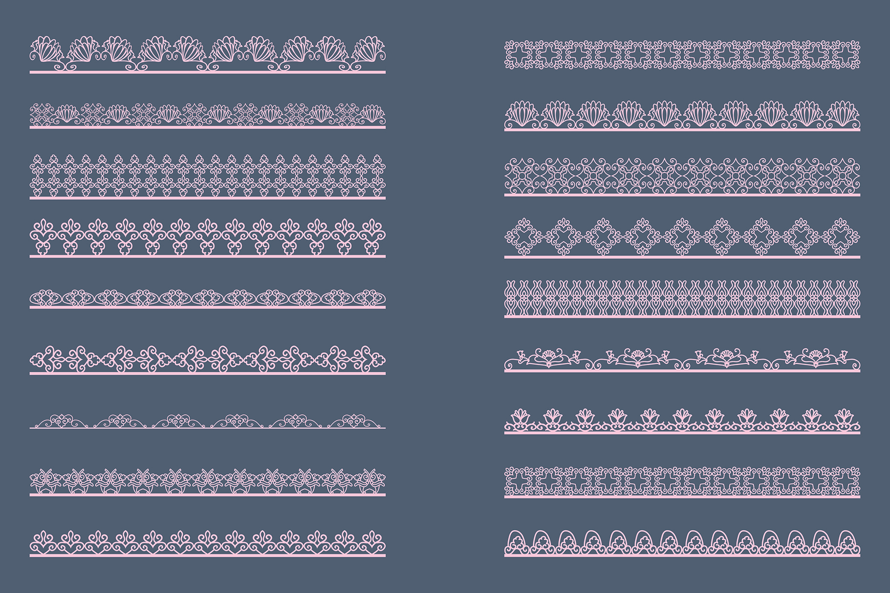 Light pink Lace Borders Clipart & Vectors - Light pink Lace