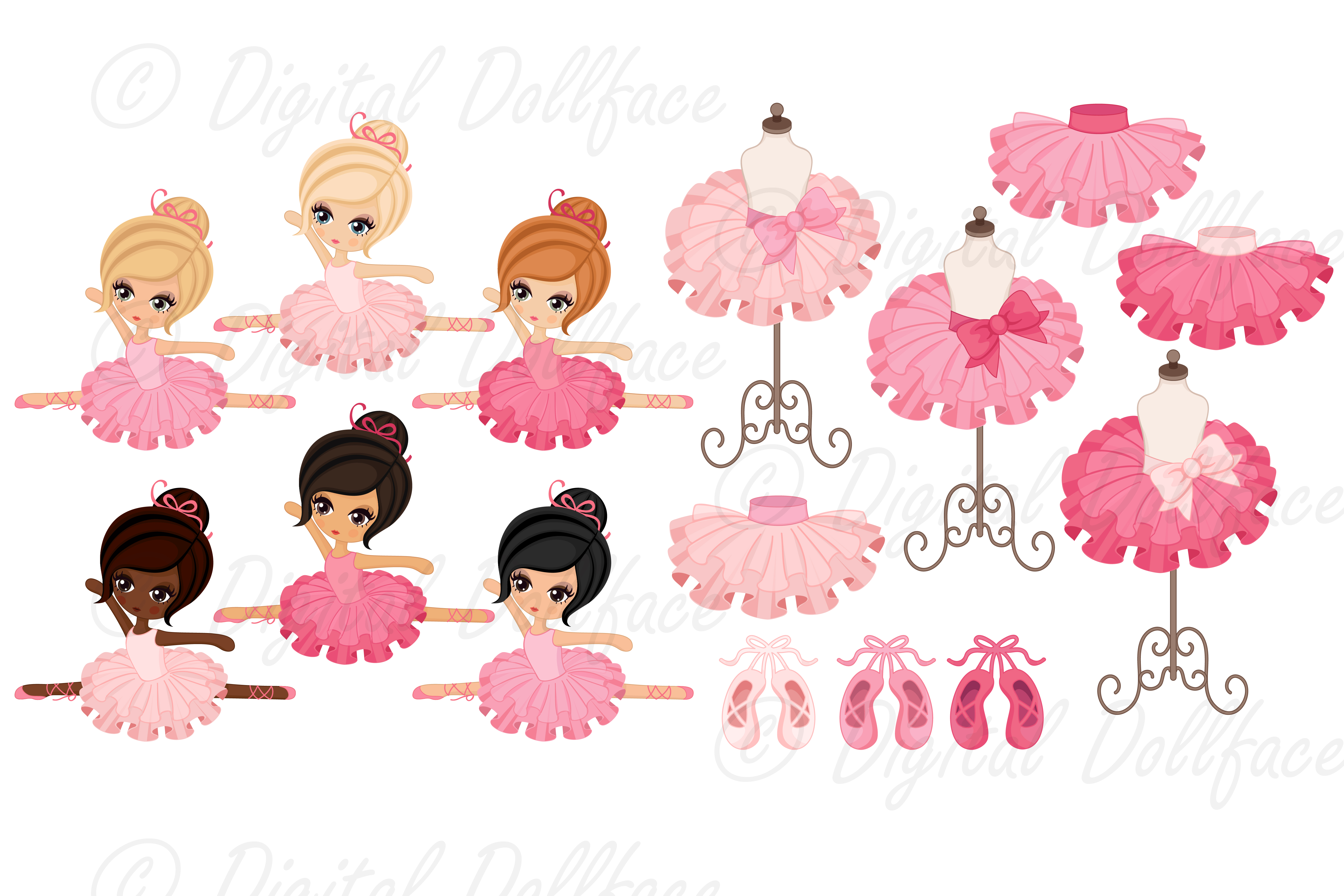 Pink Ballerina Clip Art Images
