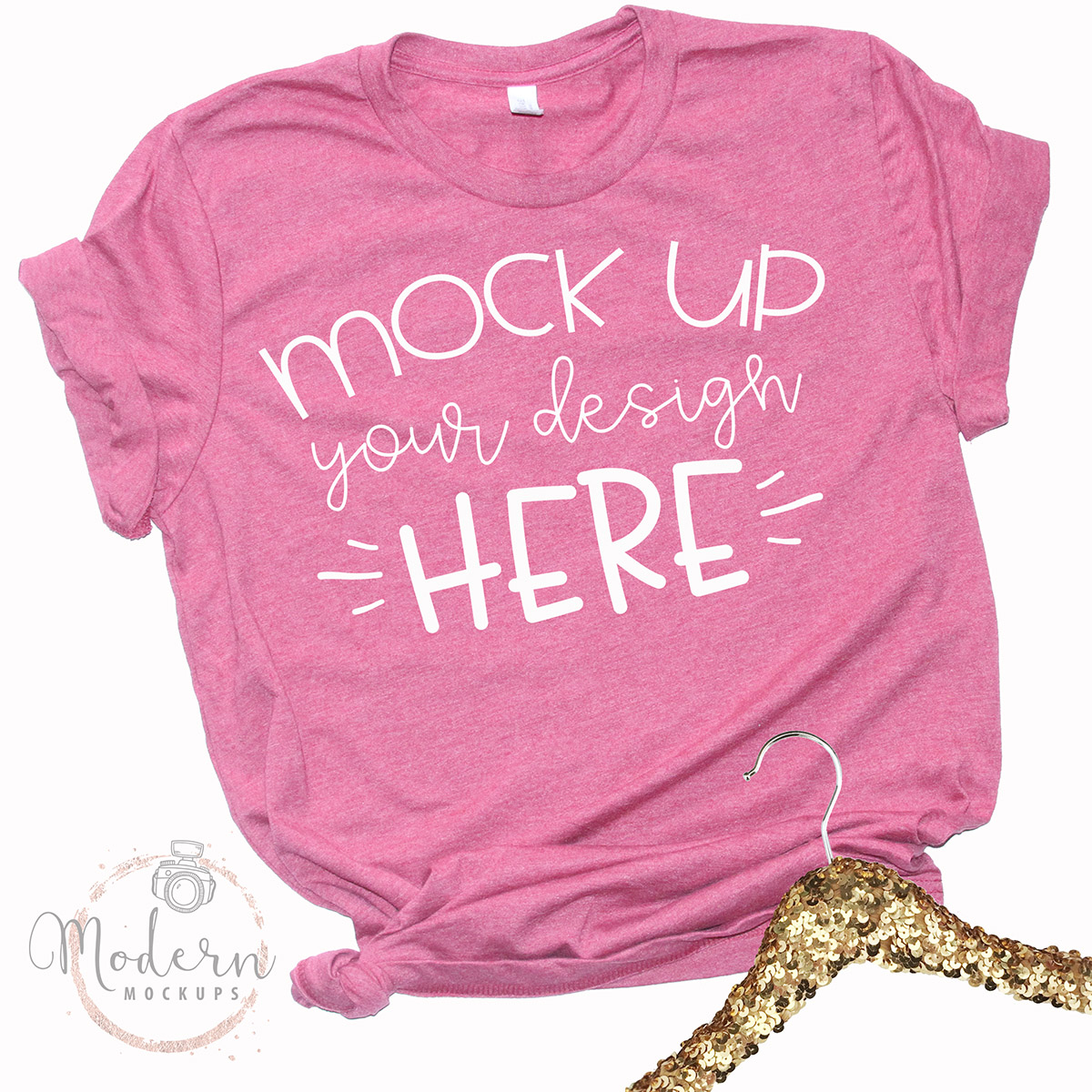 Mock up Bella Canvas 3001 Heather Raspberry Unisex Mockup (92296 ...