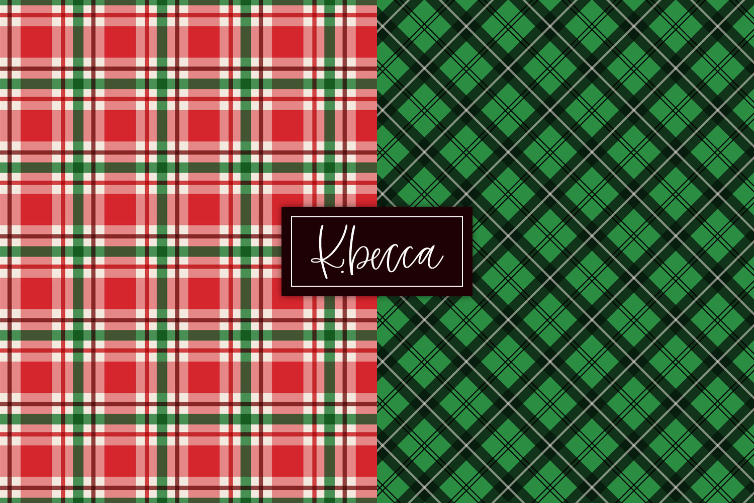 Classic Christmas Plaid Background Patterns Seamless