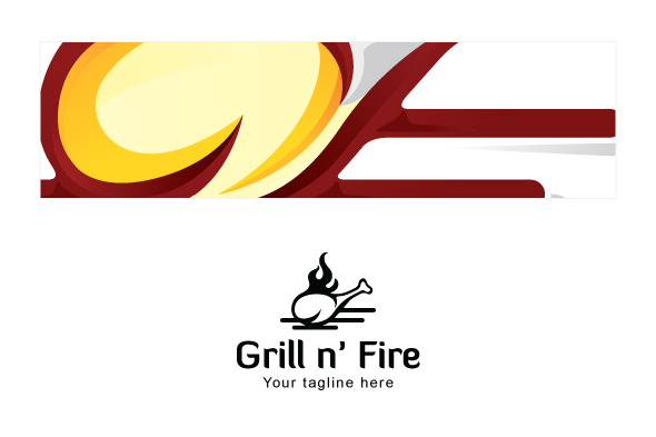 Grill n' Fire - Non Vegetarian Food Logo (26028) | Logos | Design Bundles