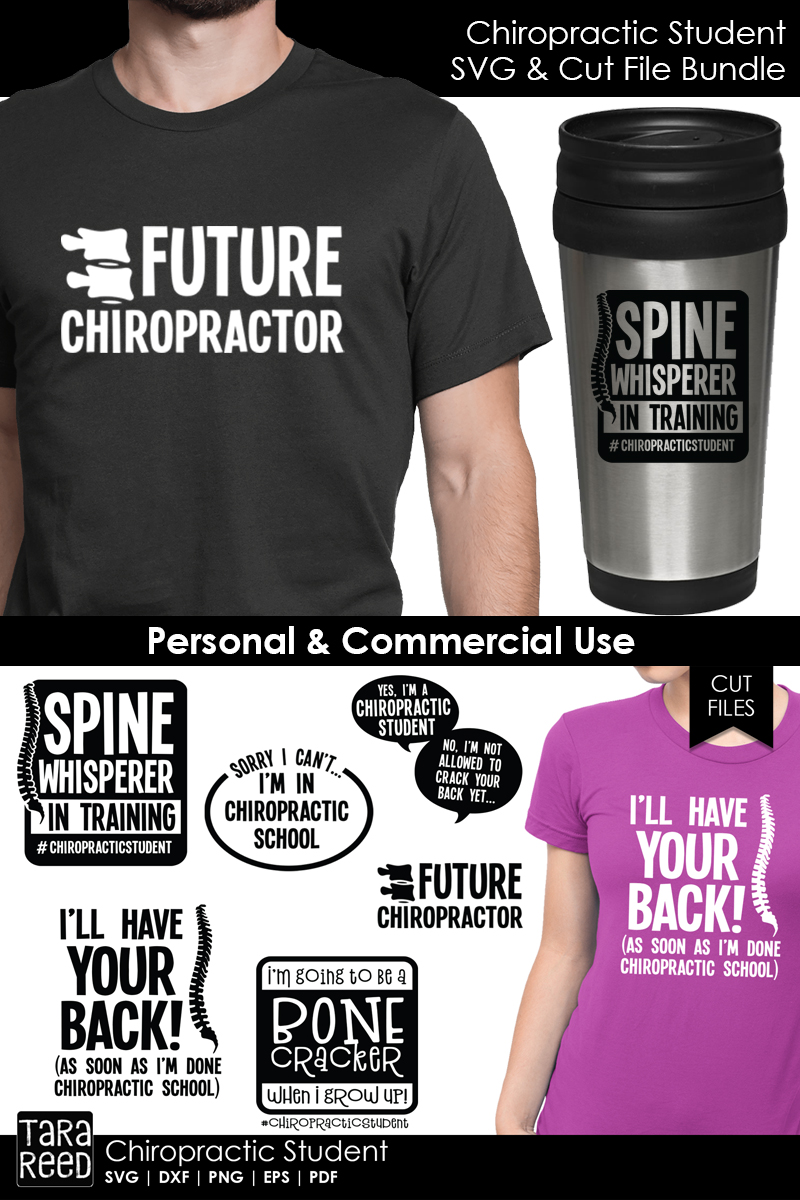 Chiropractor Student - SVG and Cut Files for Crafters