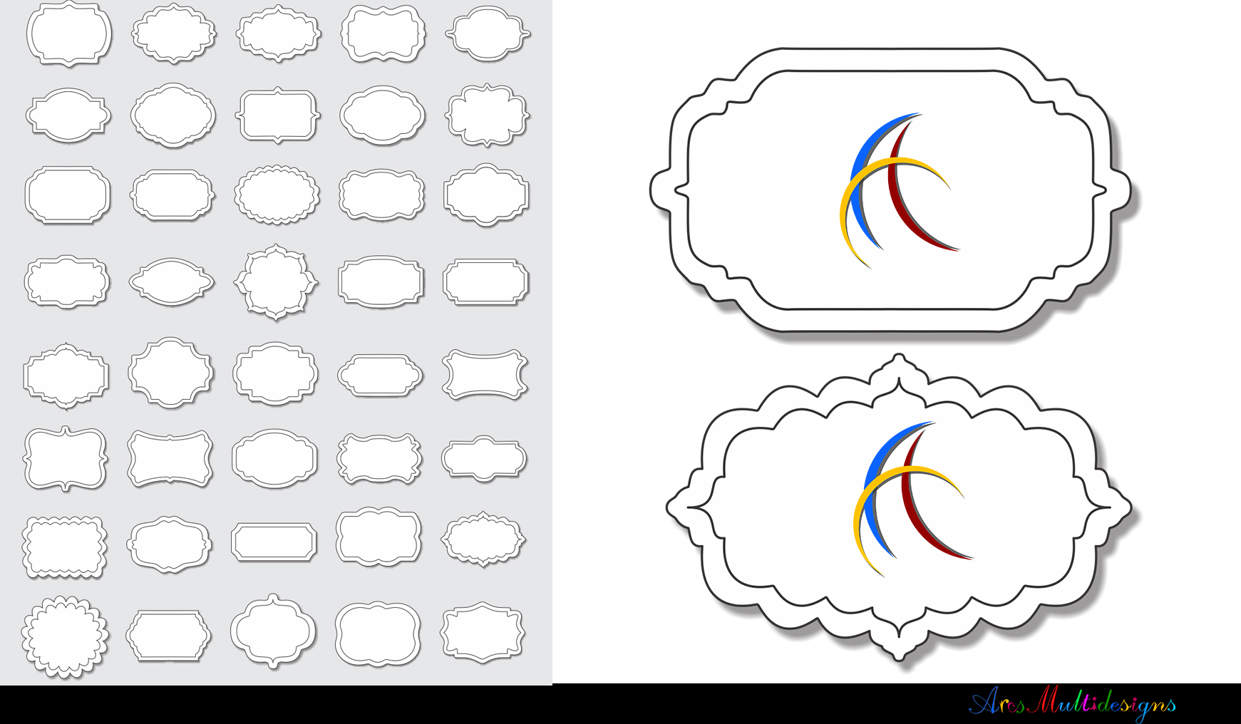 Label clipart bundle / digital label clipart bundle / frames bundle ...